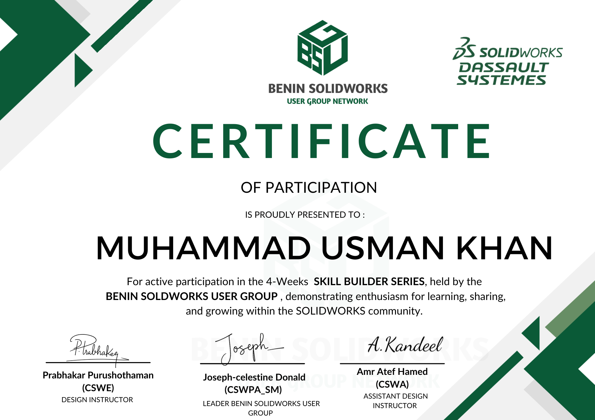 Muhammad Usman Khan | Mechanical Engineer & Developer